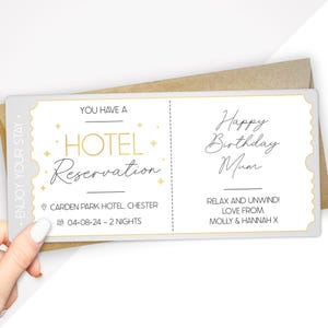 Personalised Surprise Hotel Stay Gift Voucher | Weekend Getaway Ticket ...