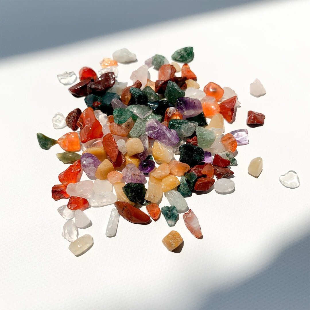 50g Mixed Crystal Chips, Assorted Crystal Chips, Undrilled Crystal ...