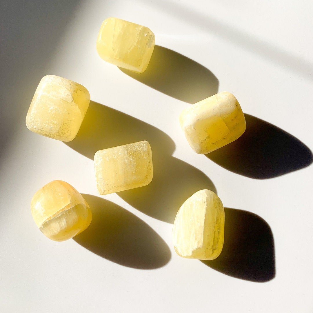 Lemon Calcite Tumbled, Yellow Calcite Stones, Yellow Calcite, Pineapple ...