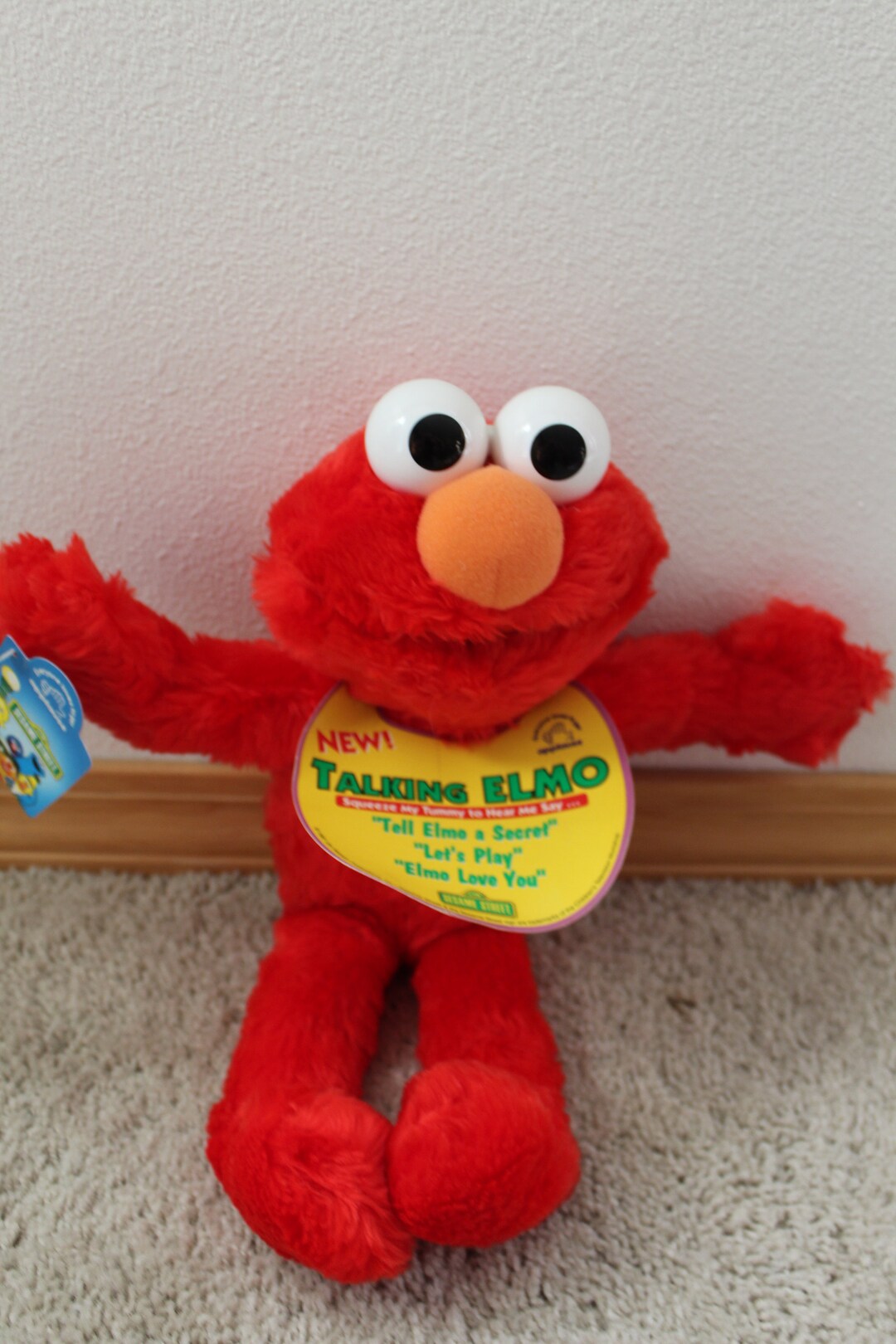 Vintage 1997 Sesame Street Talking Elmo Plush Stuffed Animal - Etsy