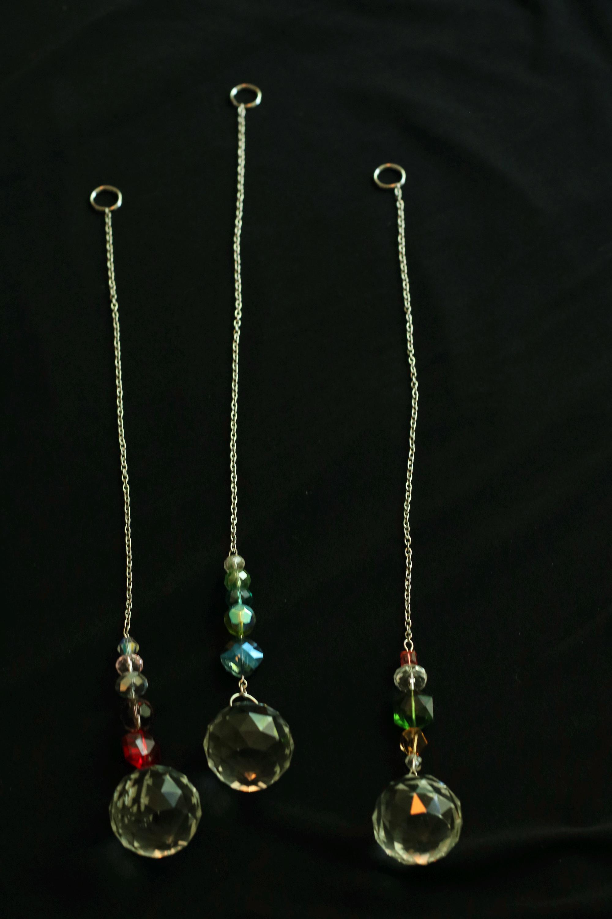 Suncatcher Crystal Prism With Colorful Glass Beads All Unique. - Etsy