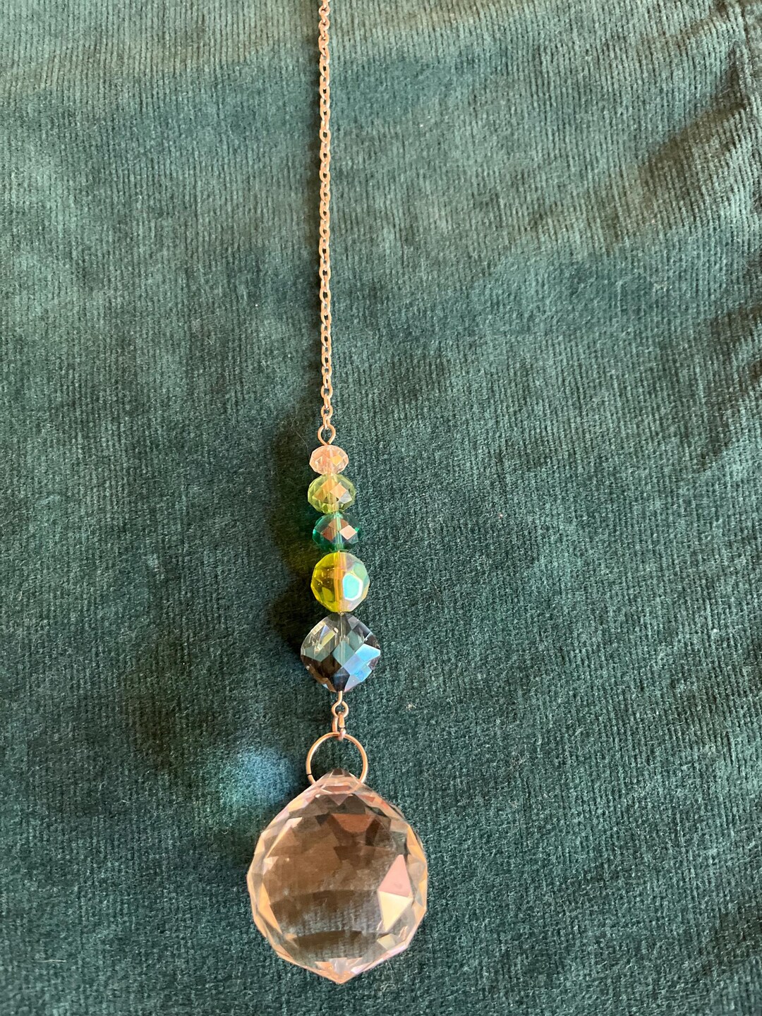 Suncatcher Crystal Prism With Colorful Glass Beads All Unique. - Etsy
