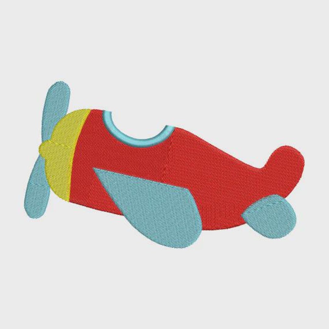 Cute Airplane With Fill Stitch: Machine Embroidery Design (4x4 & 5x7 ...