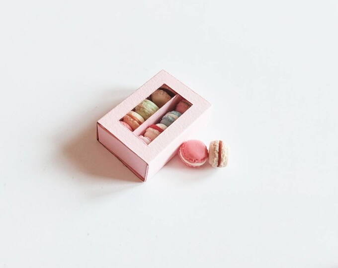 1:12 Miniature Macarons Pastel 8pc, Macarons for Dollhouse, Miniature ...