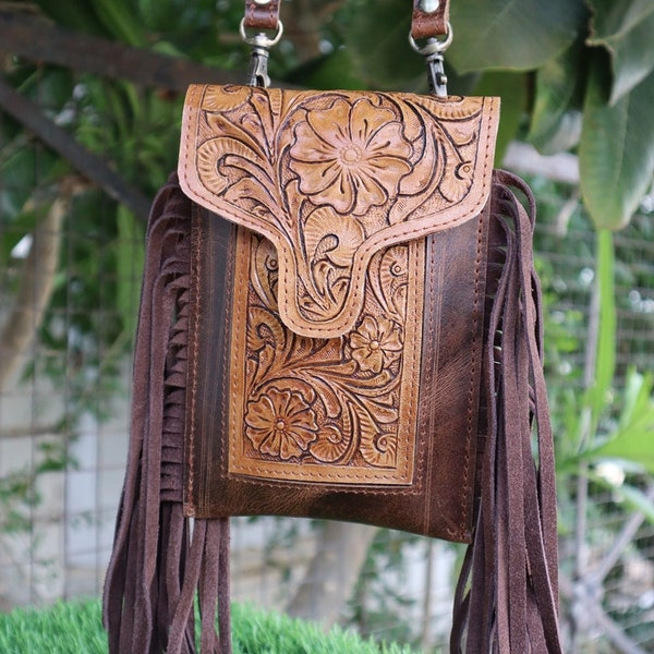 Cowboy Leather Cell Phone Case - Etsy