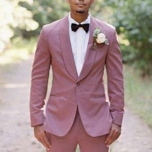 Mink Suit for Men, 2 Piece Suit for Groom and Groomsmen, Elegant Suit ...