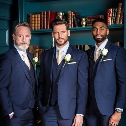 Navy Blue Wedding Suit - Etsy