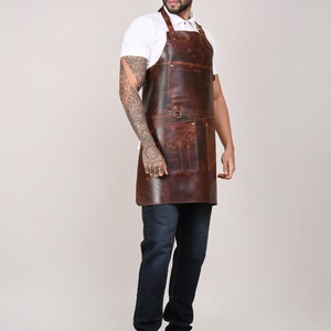 Customized Leather Apron Outdoor Camping BBQ Apron for Grill Kitchen ...