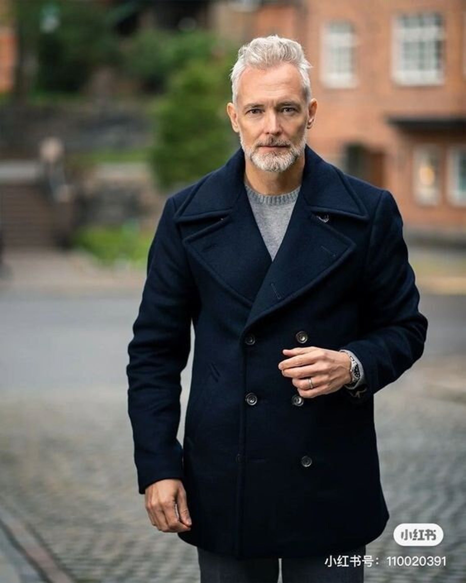 Man Navy Blue Overcoat Vintage Coat Man New Jacket-winter - Etsy