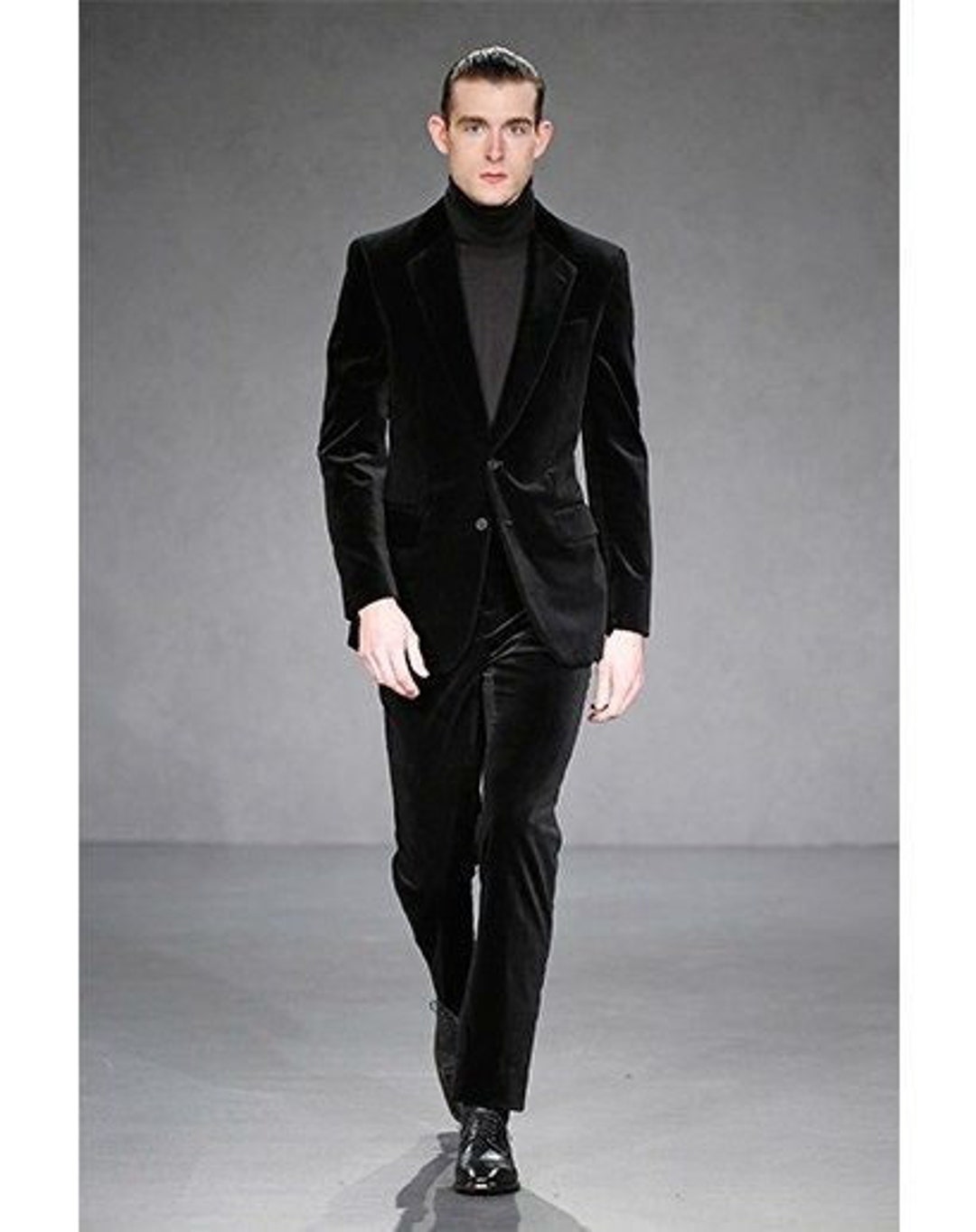 Black Velvet Suit for Men 2 Piece Suit for Party Wear Prom - Etsy