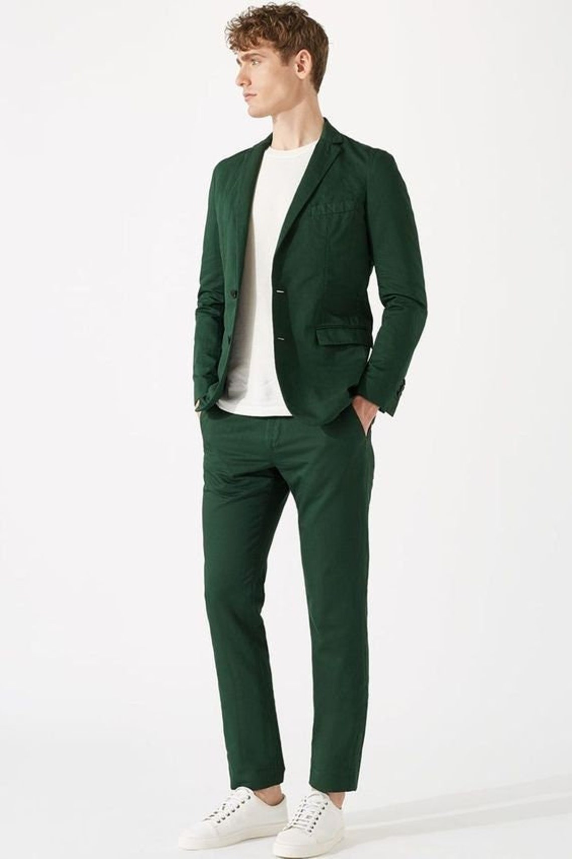Green Suit for Men 2 Piece Suit for Groom and Groomsmen - Etsy
