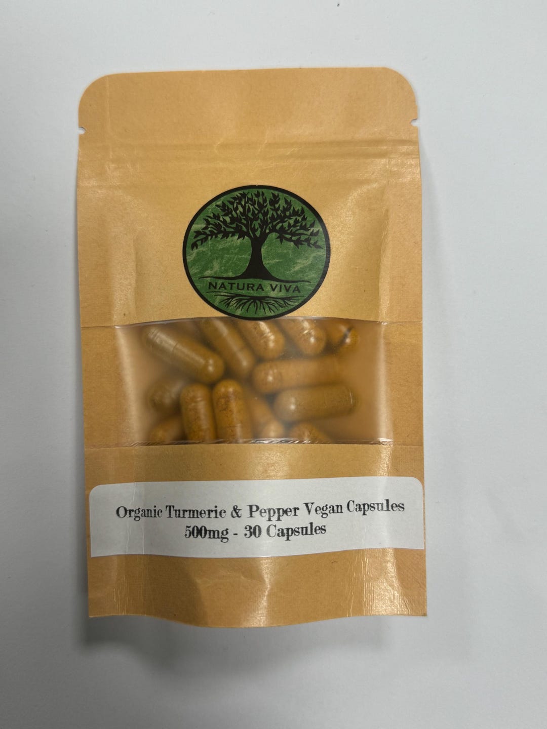 Turmeric & Black Pepper Capsules 500mg -organic-plant Based - Etsy