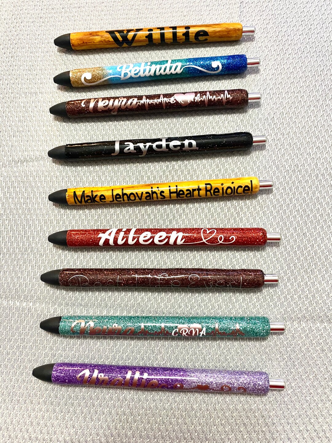 Custom Made Glitter or Wood Grain Epoxy Ink Joy Refillable Pens - Etsy