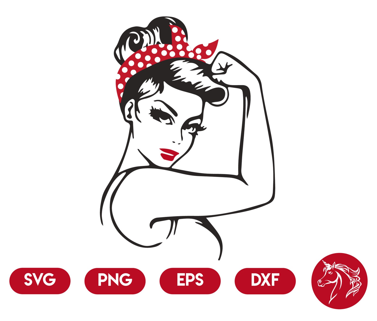 Rosie The Riveter SVG Digital Download PNG EPS Jpeg | Etsy