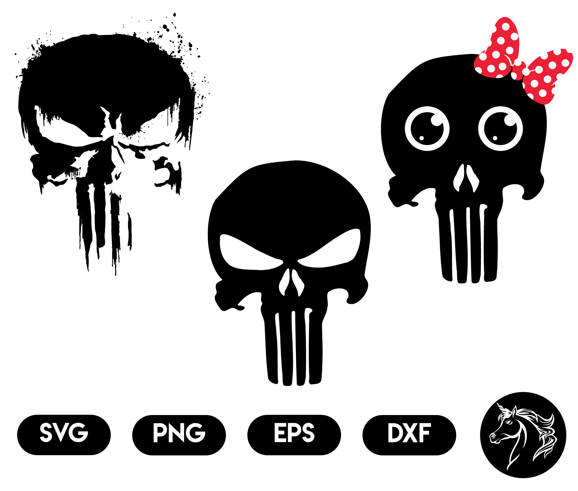 Punisher svg punisher skull svg girl punisher svg files | Etsy