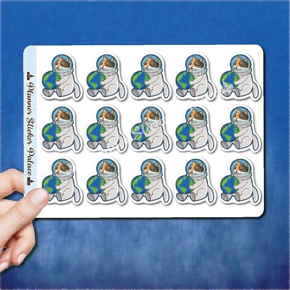 Spacecat Stickers Space Cat Sticker Cute Space Cat Funny - Etsy
