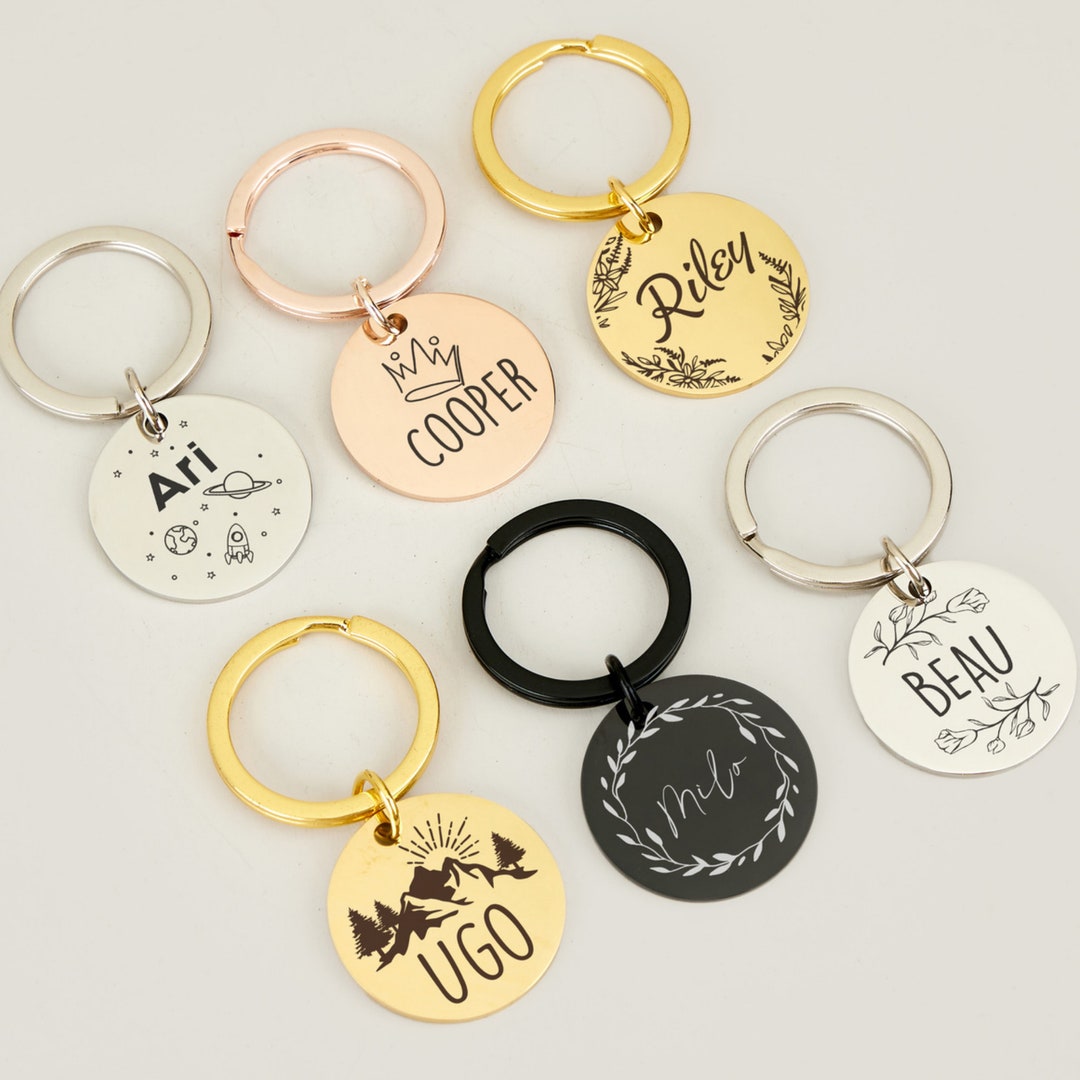 Customizable Cat ID Tag for Cat Collars,silent Metal Pet Name Tag ...