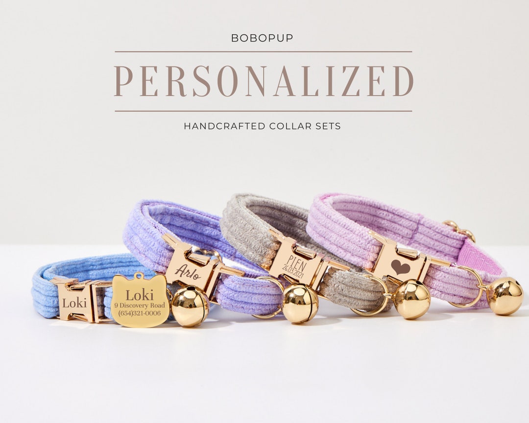 Customized Pet Collar Leash Gift for Pet Lovers,personalized Cat Collar ...