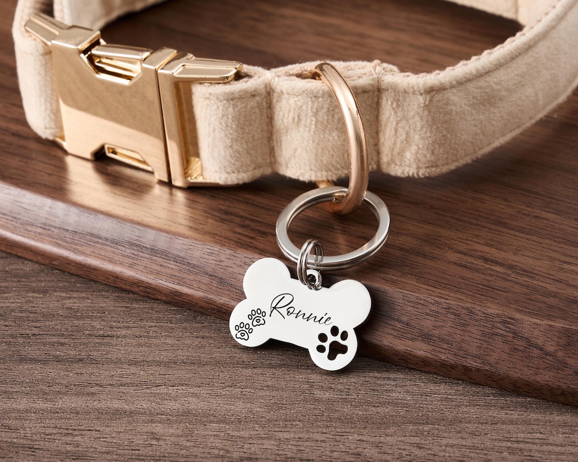 Personalized Dog Collar Name Tag,durable Stainless Steel Pet ID Tag for ...