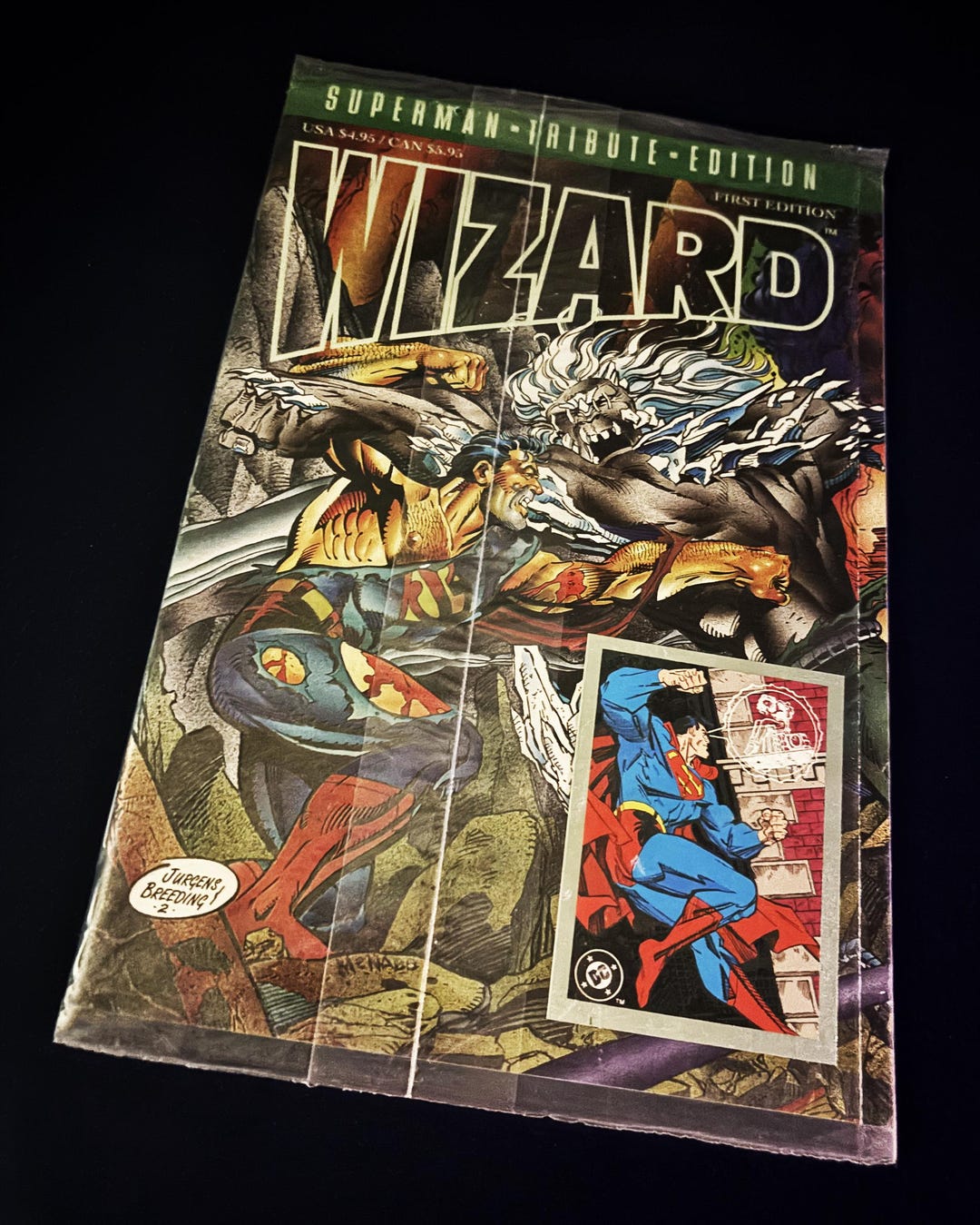 Wizard Magazine (1995) Superman Tribute 1st Edition, Holo Foil Cover W ...