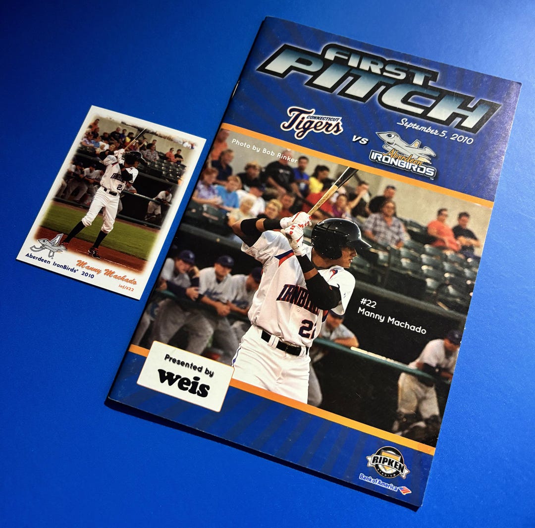 Manny Machado (2010) 1st Ever Baseball Card, Pre Rookie, Aberdeen ...