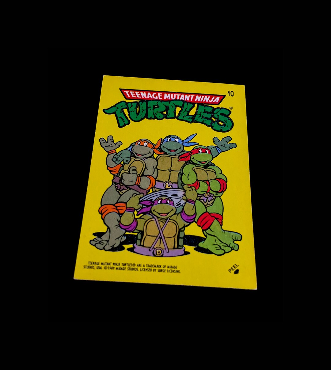 Teenage Mutant Ninja Turtles 1989 (TMNT) Topps Turtle Team Sticker ...