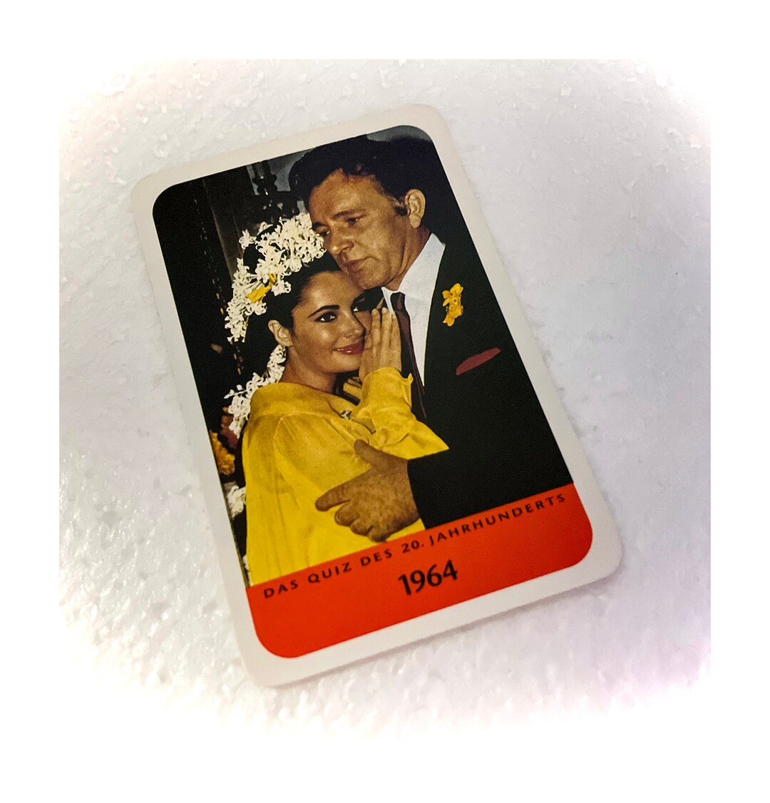 Elizabeth Taylor & Richard Burton, Wedding Picture, German Trading Card ...