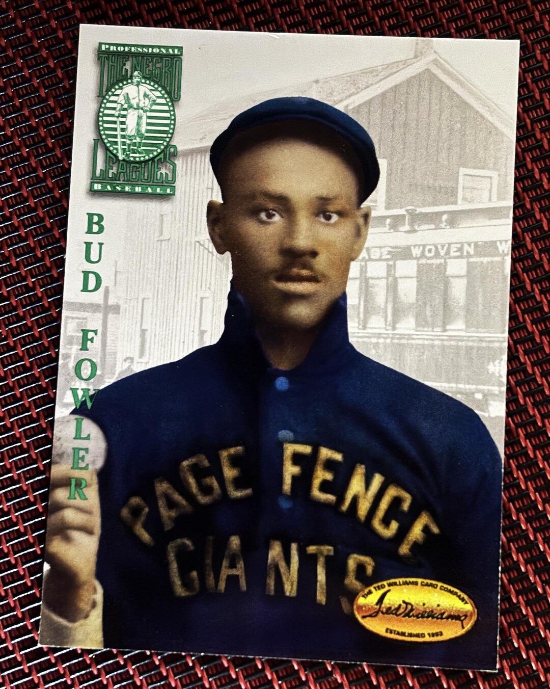 Bud Fowler (1994) Ted Williams Card Company W/top Loader *** 1st Black ...