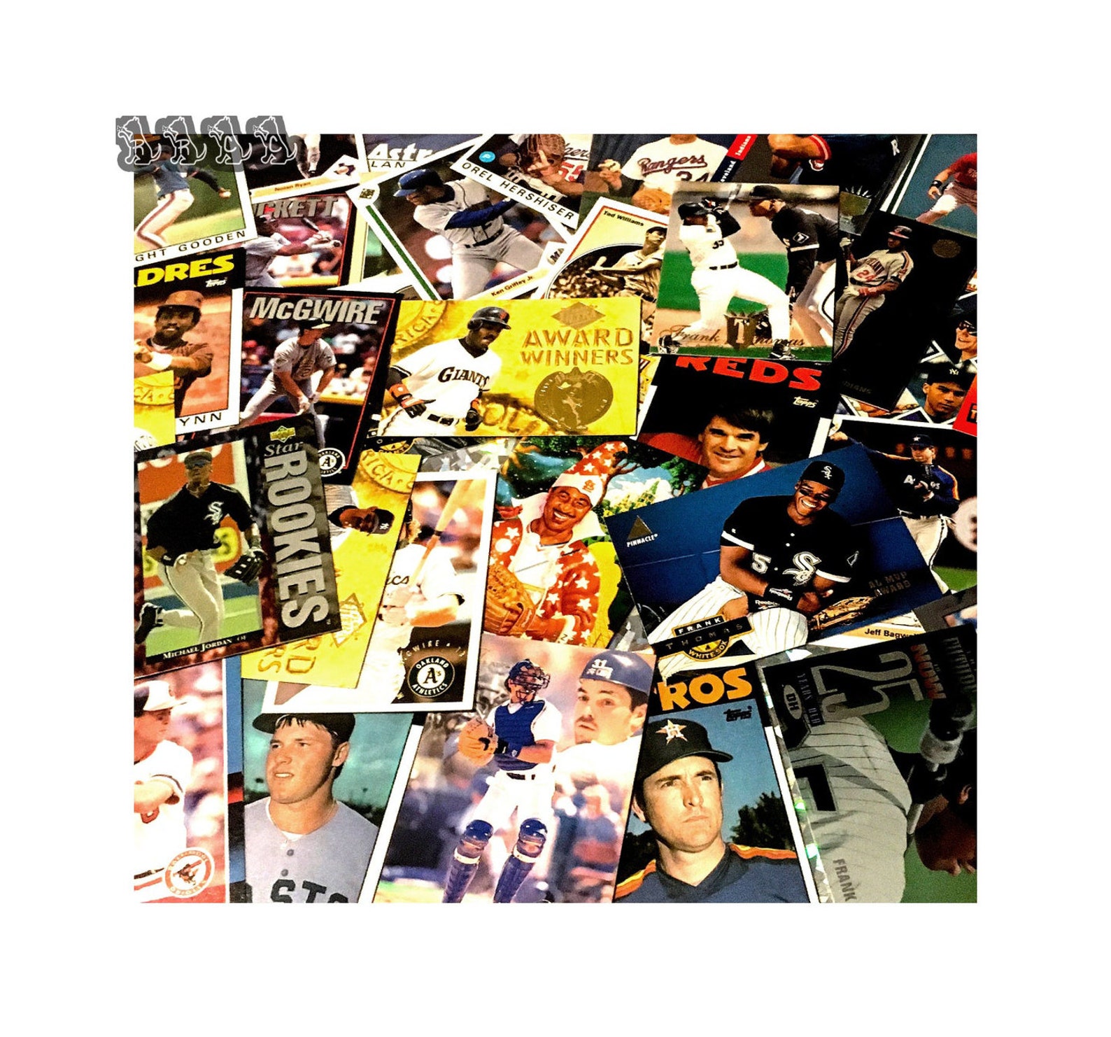 50 Baseball Cards Featuring Random Stars, Super Stars, Hall of Famers ...