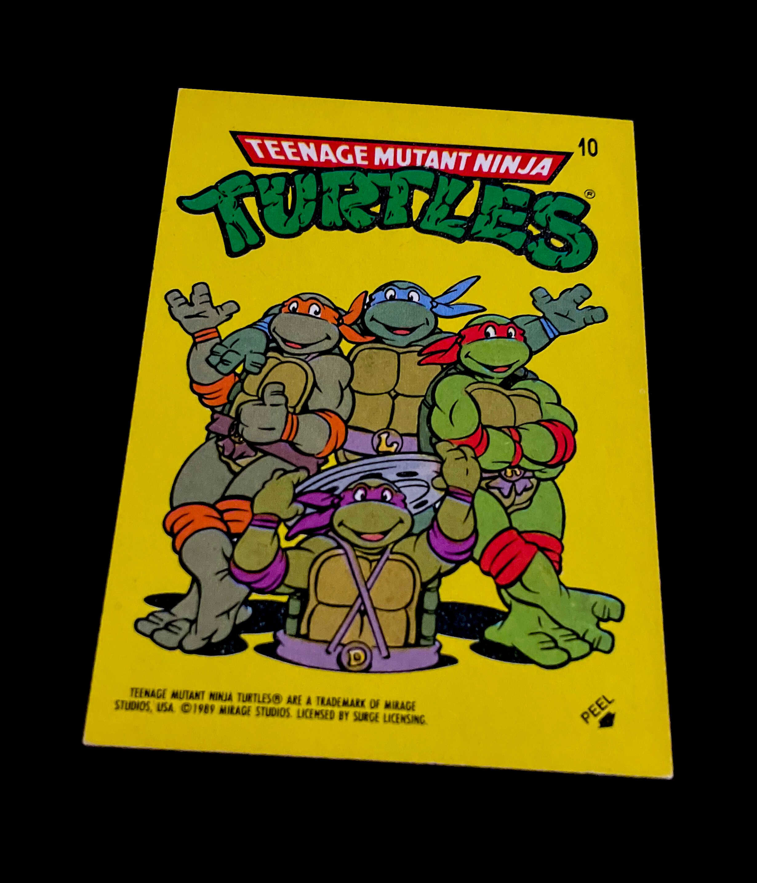 Teenage Mutant Ninja Turtles 1989 (TMNT) Topps Turtle Team Sticker ...