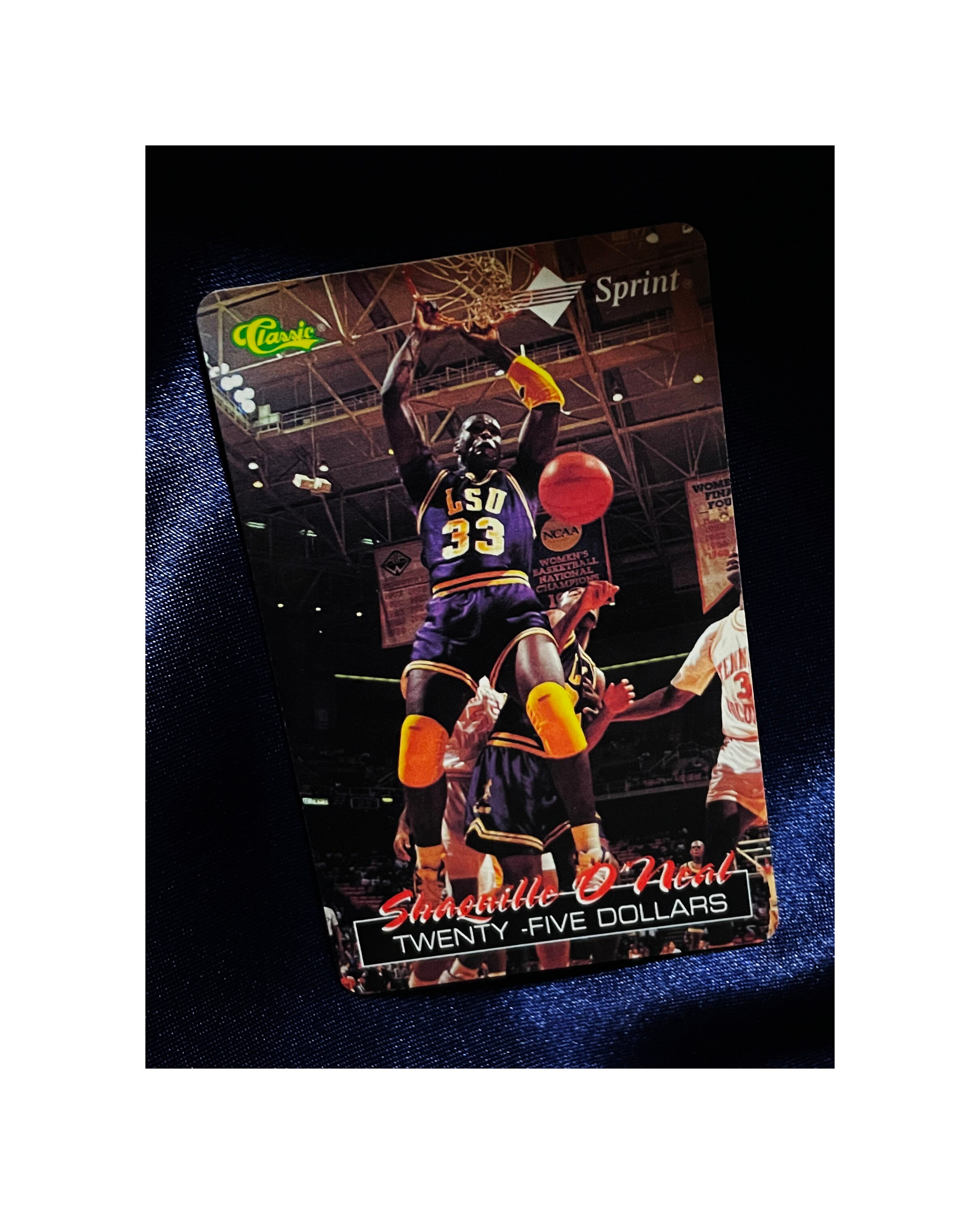 Shaquille O'neal LSU Basketball Phone Card exp 10/1/96 - Etsy