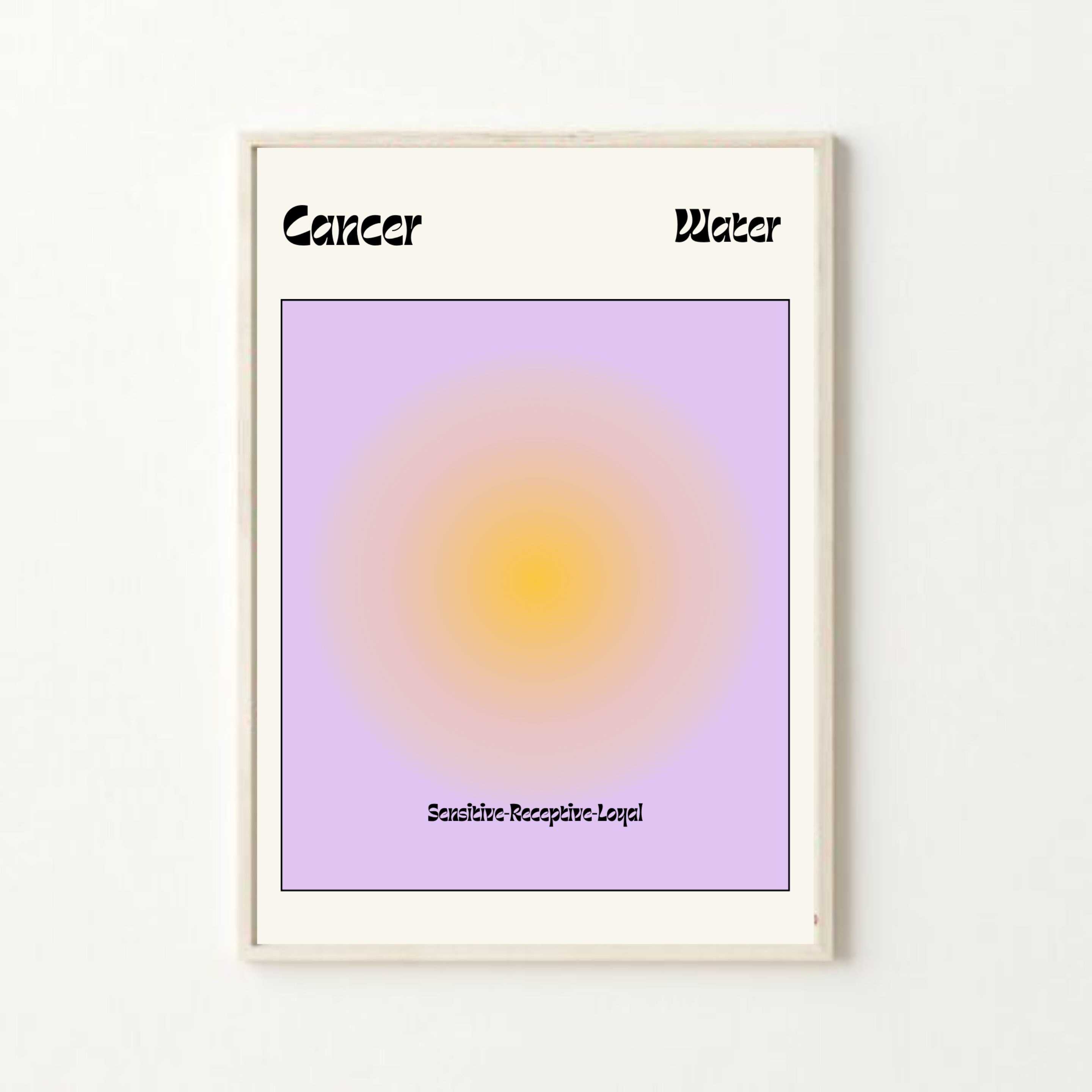 Cancer Wall Art, Zodiac Sign, College Dorm Poster, Cancer Print, Zodiac ...