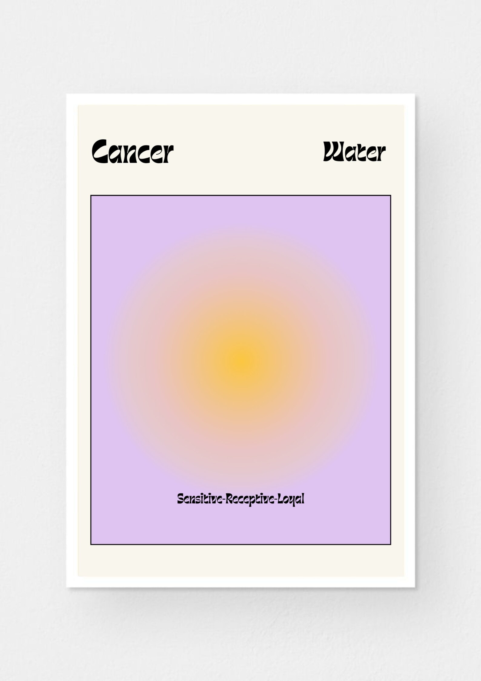 Cancer Wall Art, Zodiac Sign, College Dorm Poster, Cancer Print, Zodiac ...