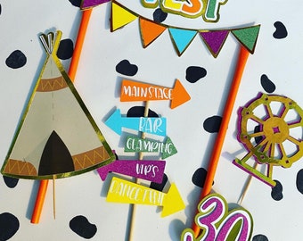 Festival Cake Topper - Etsy UK