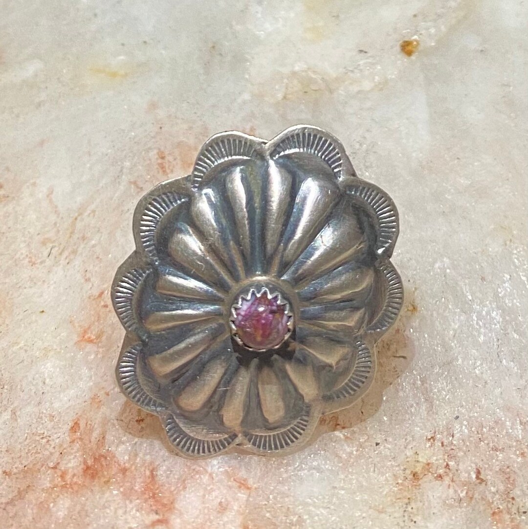 Sterling Silver Concho Ring - Etsy