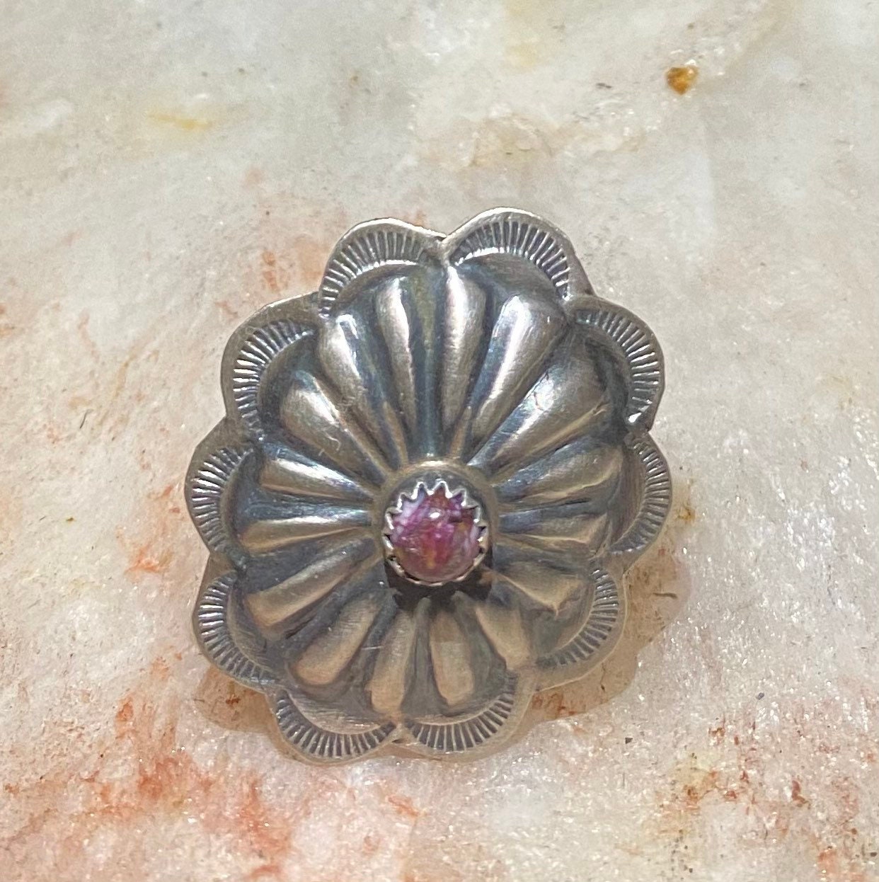 Sterling Silver Concho Ring - Etsy