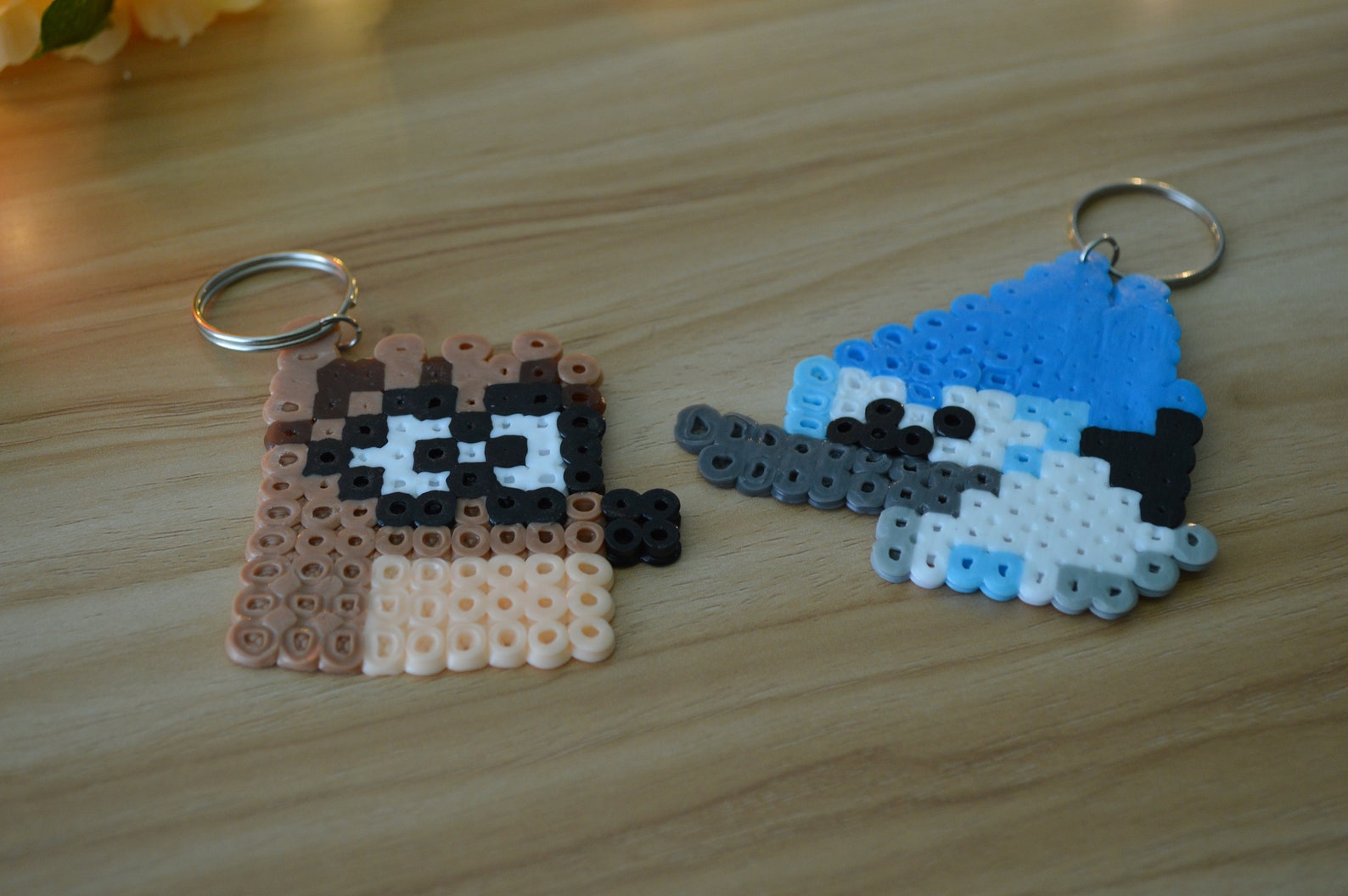 Regular Show Mordicai and Rigby Face Keychains - Etsy
