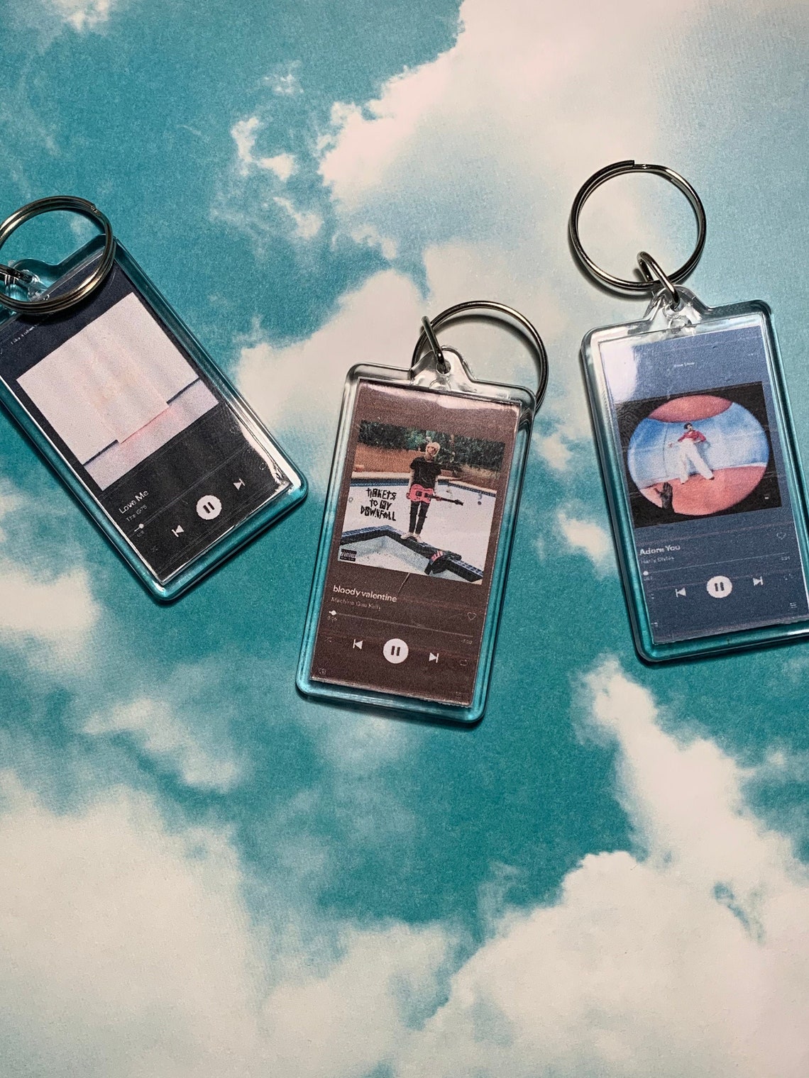 Custom spotify song keychain | Etsy