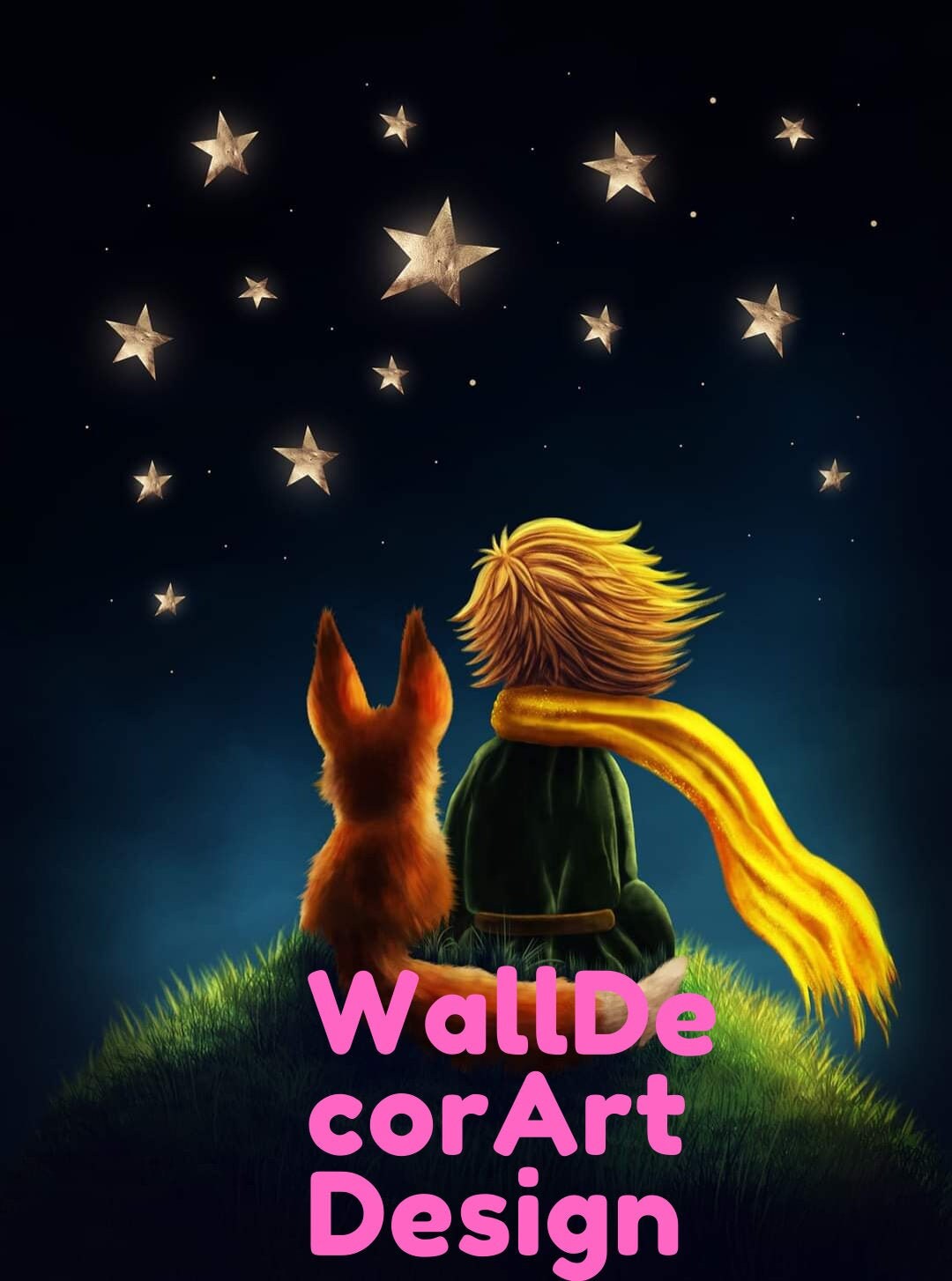 The Little Prince and the Fox, Artdecor, Printable PNG - Etsy