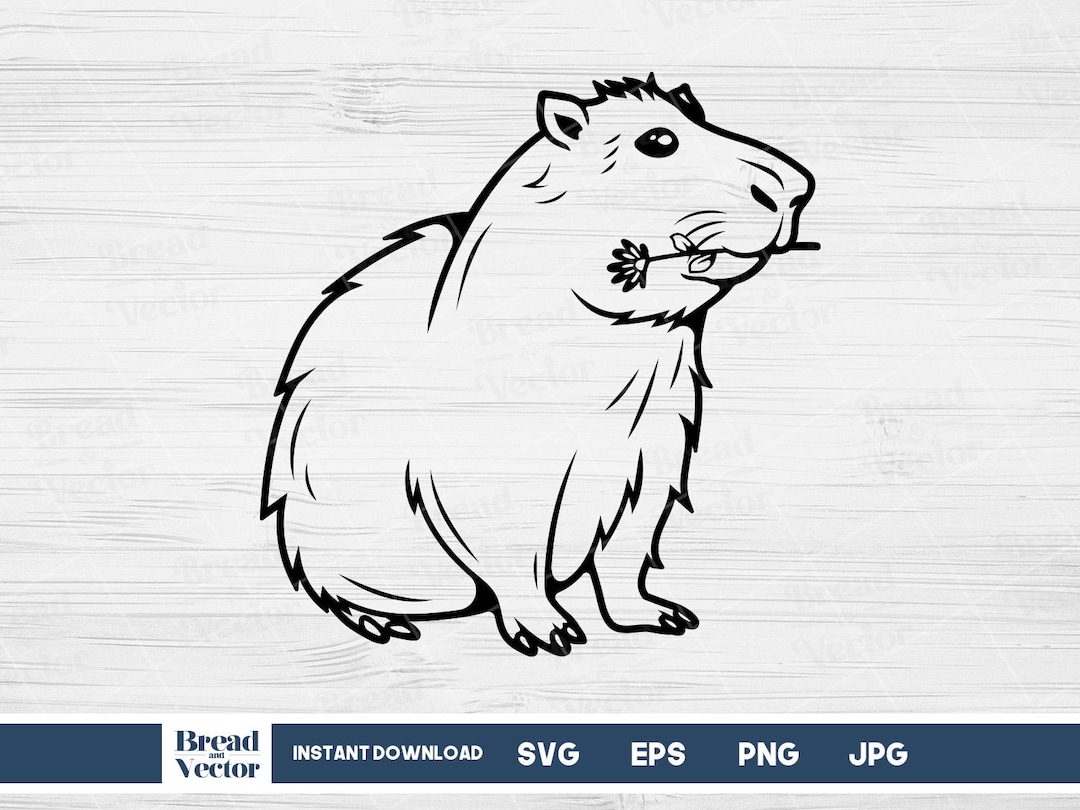 Capybara Svg, Capybara Clipart Svg Cut File for Silhouette, Cricut ...