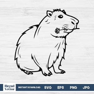 Capybara Svg, Capybara Clipart Svg Cut File for Silhouette, Cricut ...