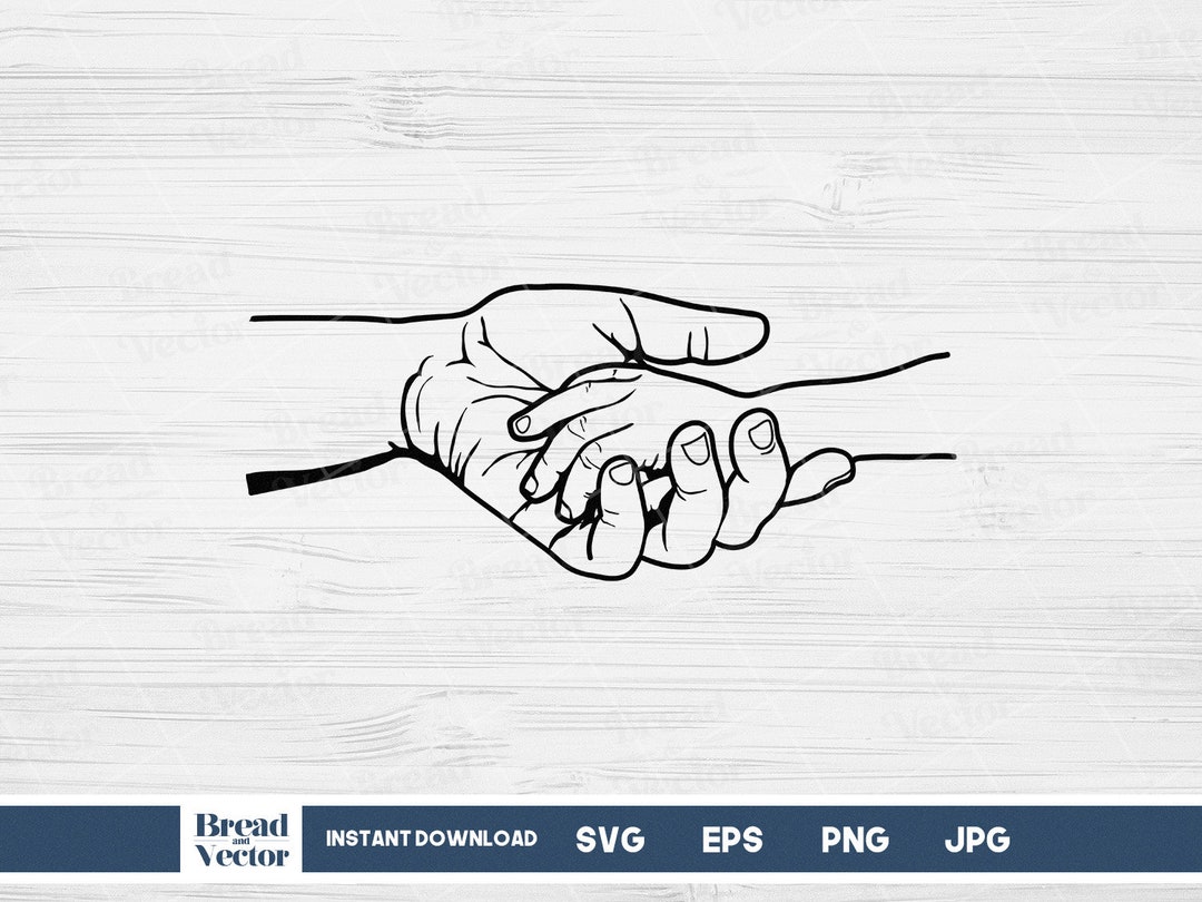 Family Hands Svg, Father and Son Holding Hands Svg, Father and Daughter ...