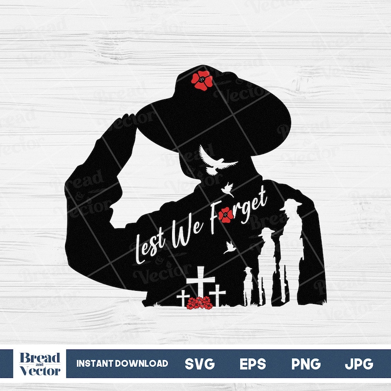 Lest We Forget Silhouette - Etsy UK