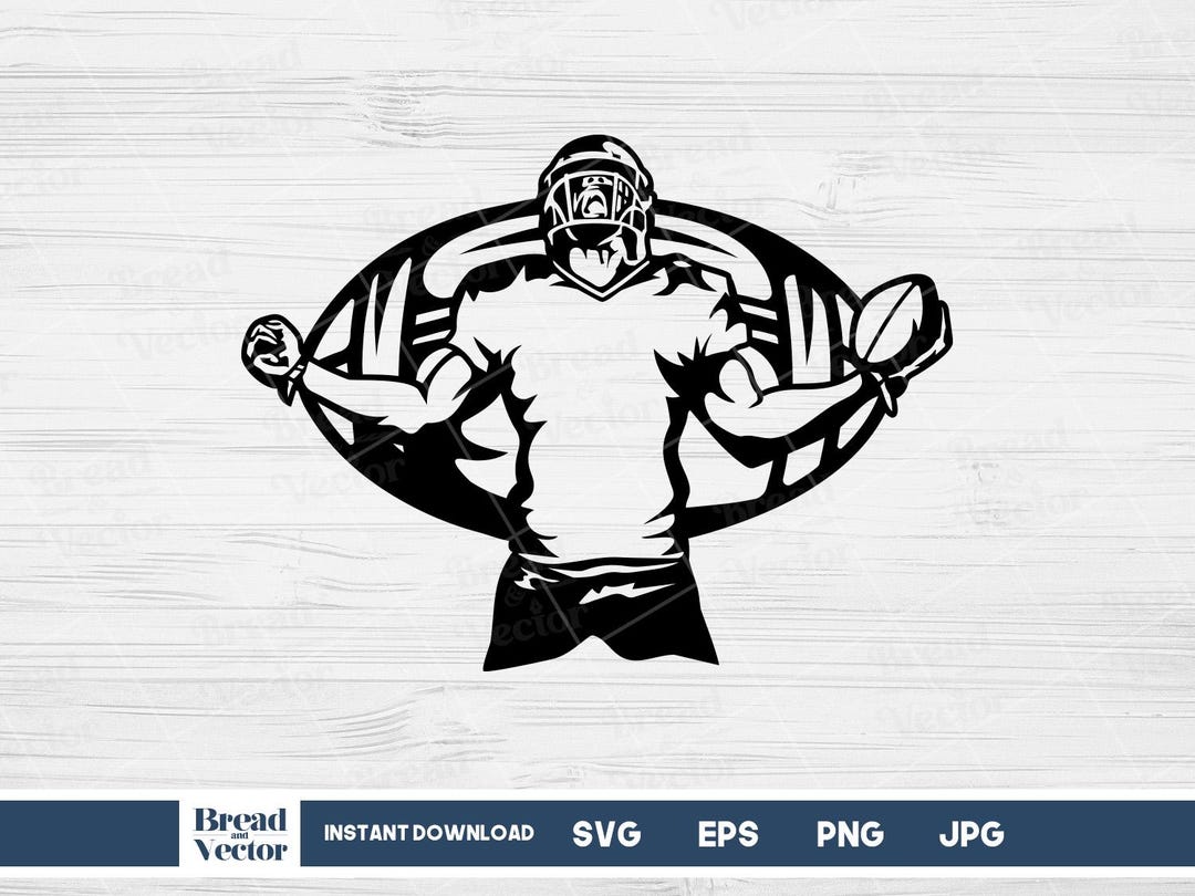 Football Player Svg, Beast Mode Football Player Svg Design Cut File ...