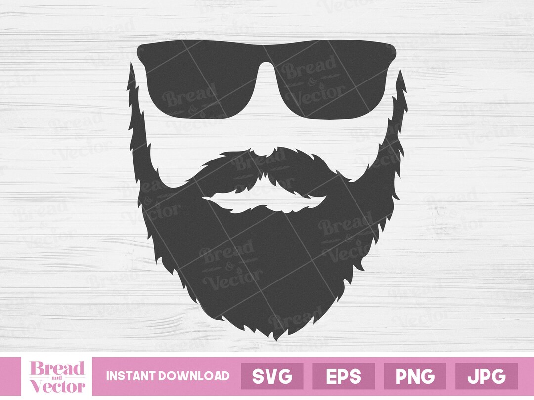 Beard Dad Svg, Beard Svg, Beard Dad Shirt, Beard Silhouette Svg, Beard ...