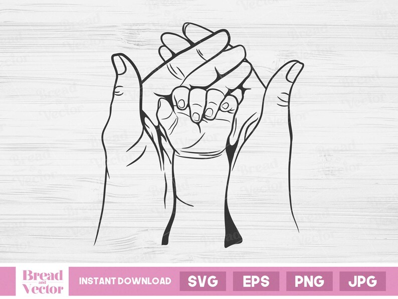 Family Hands Design Svg Mom Dad Baby Hands Svg Mother - Etsy