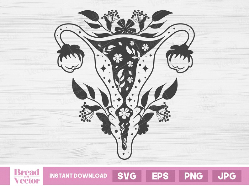 Floral Uterus Svg Mind Your Own Uterus Svg Uterus With - Etsy