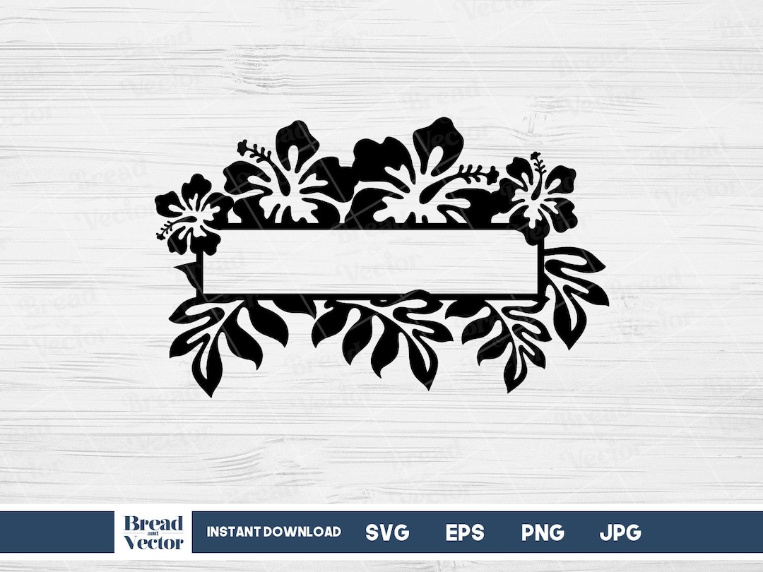Hibiscus Flower Name Badge Svg, Gumamela Clipart (digital Files) - Etsy