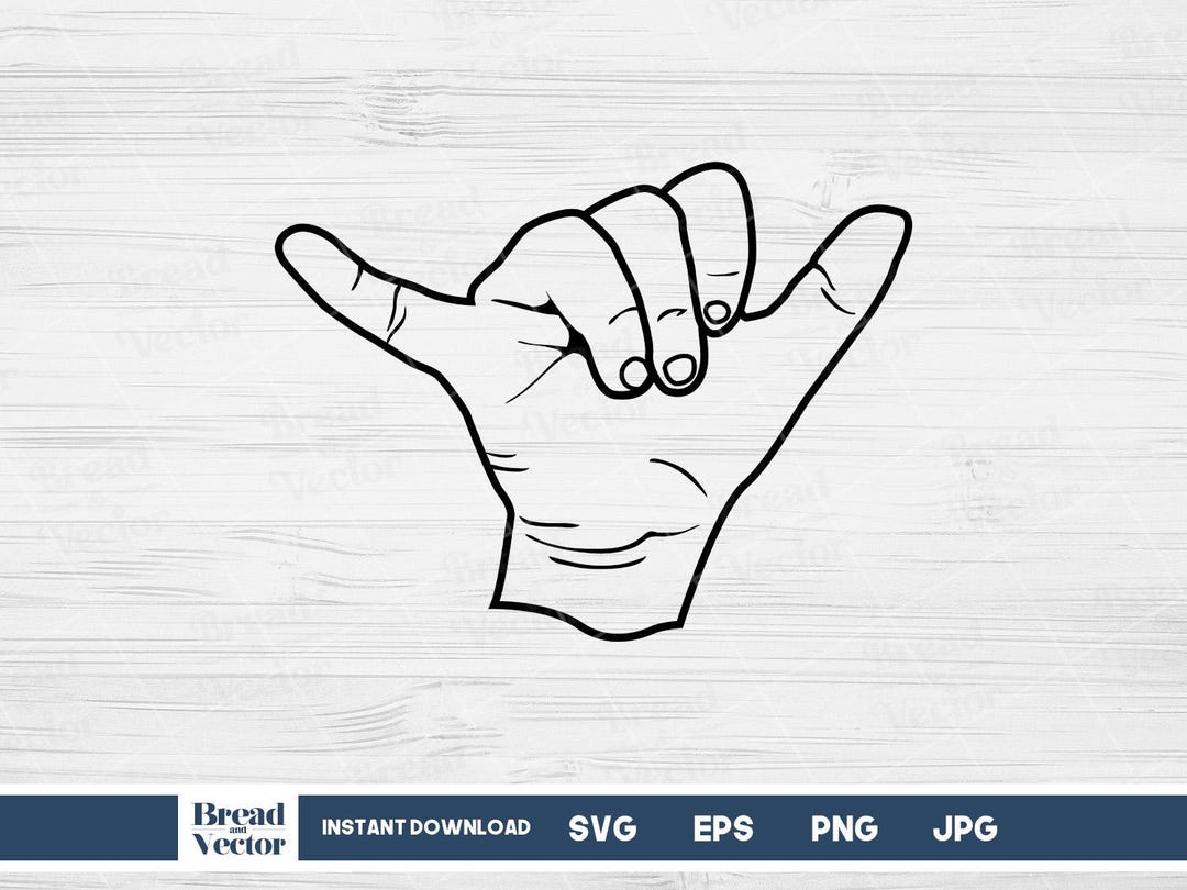 Baby Hand Svg, Hangloose Baby Hand Svg, Baby Hand Sign Svg, Baby Shaka ...