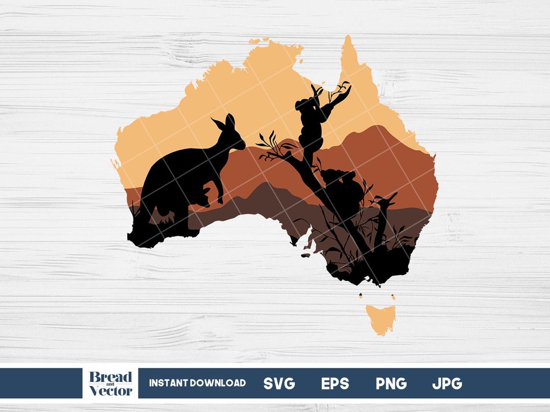 Australian Outback Animals SVG: Native Australia Design (digital ...